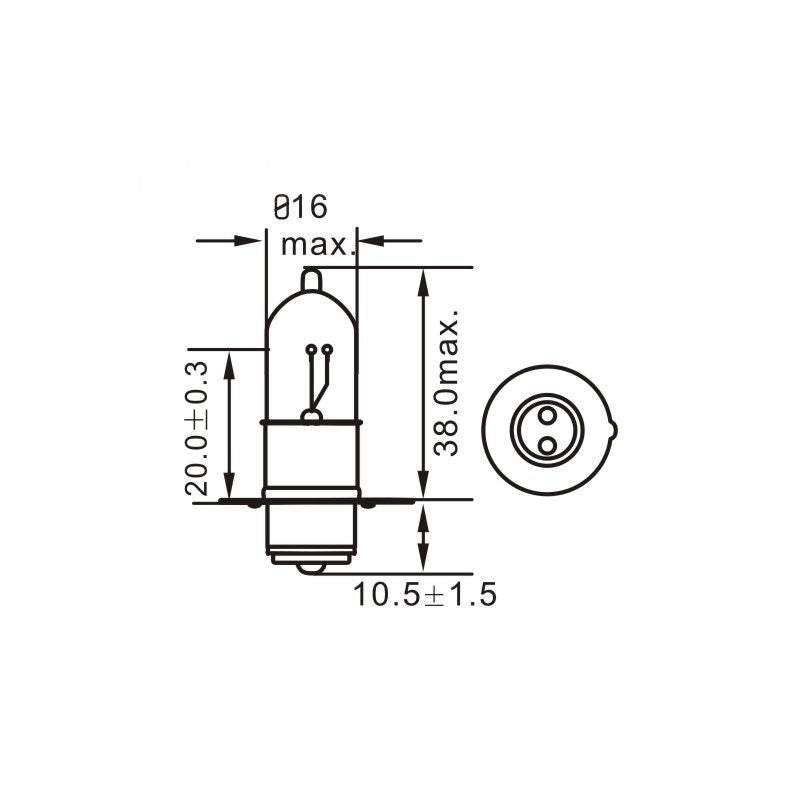 Bulb, Headlight, P15D-25-1 12v 35/35w Bulb – ChinesePartsPro